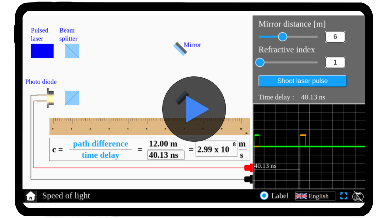 Speed of light simulator - Explerify.com