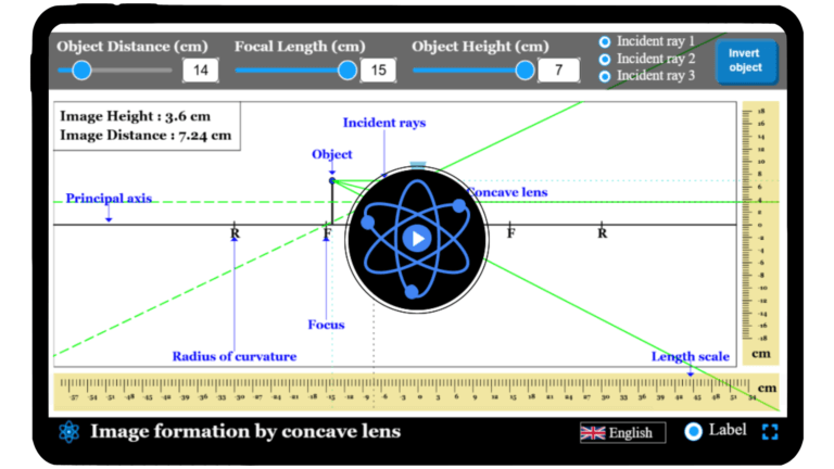 Concave lens simulator - Explerify.com
