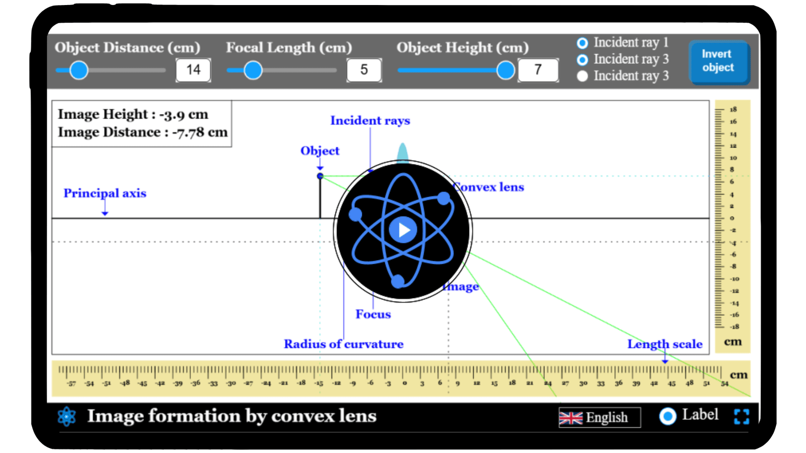 Convex lens simulator - Explerify.com