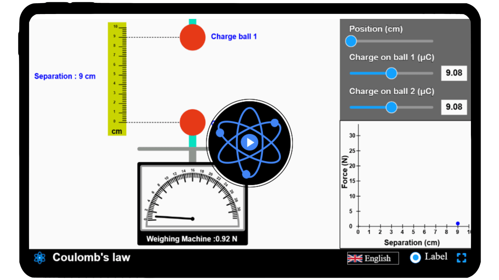 Coulomb's law simulator - Explerify.com