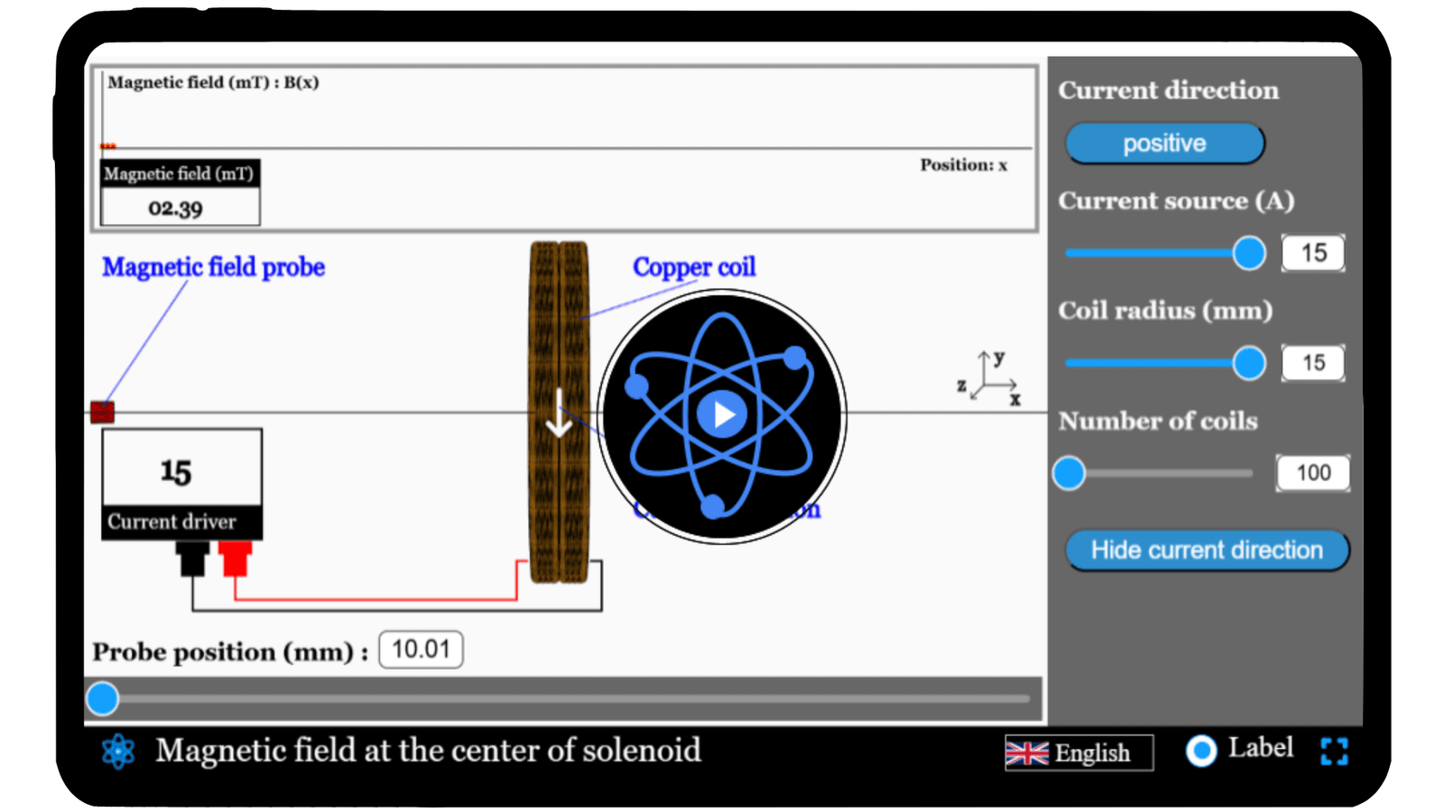 Solenoid simulator - Explerify.com
